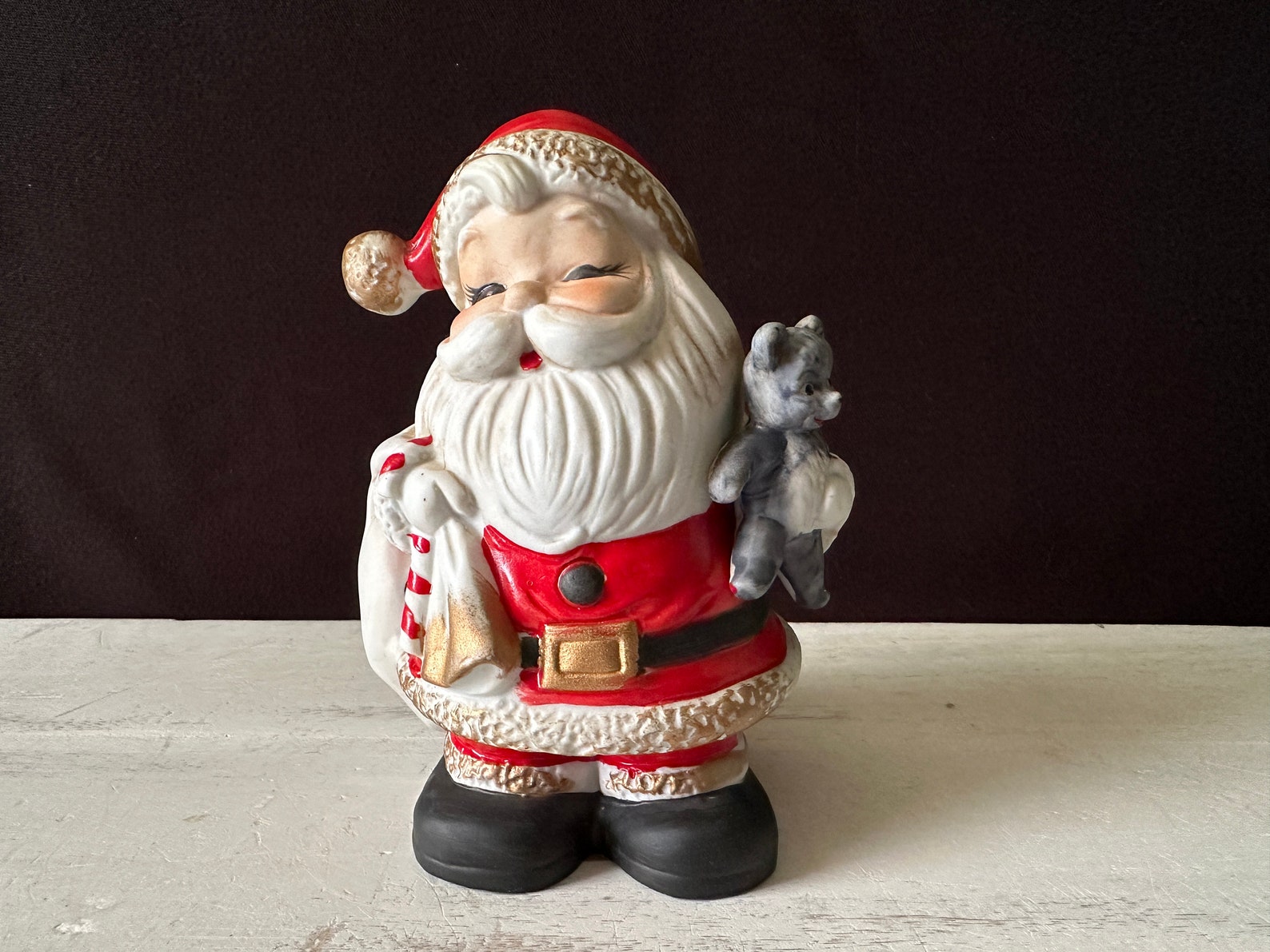 Vintage 1985 HOMCO Sweet Santa Claus 6 1/4'’ Coin Bank #5407 With ...