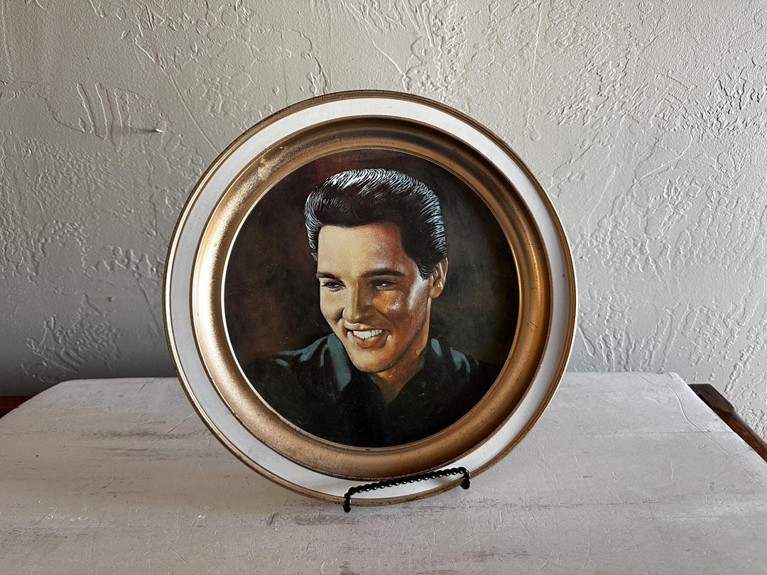 ELVIS PRESLEY Decorative Metal Tray Commemorating His Death - Etsy
