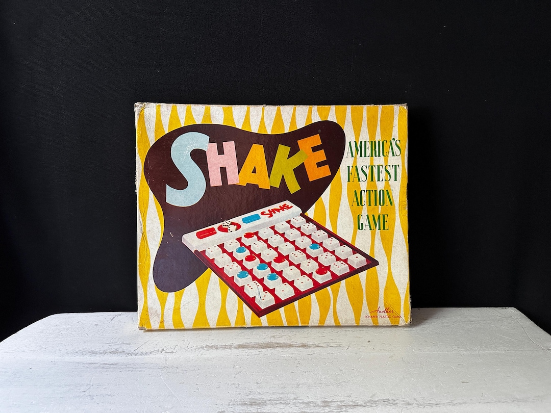 Vintage 1960s Board Game SHAKE by W. H. SCHAPER of Minneapolis MN #1100 ...