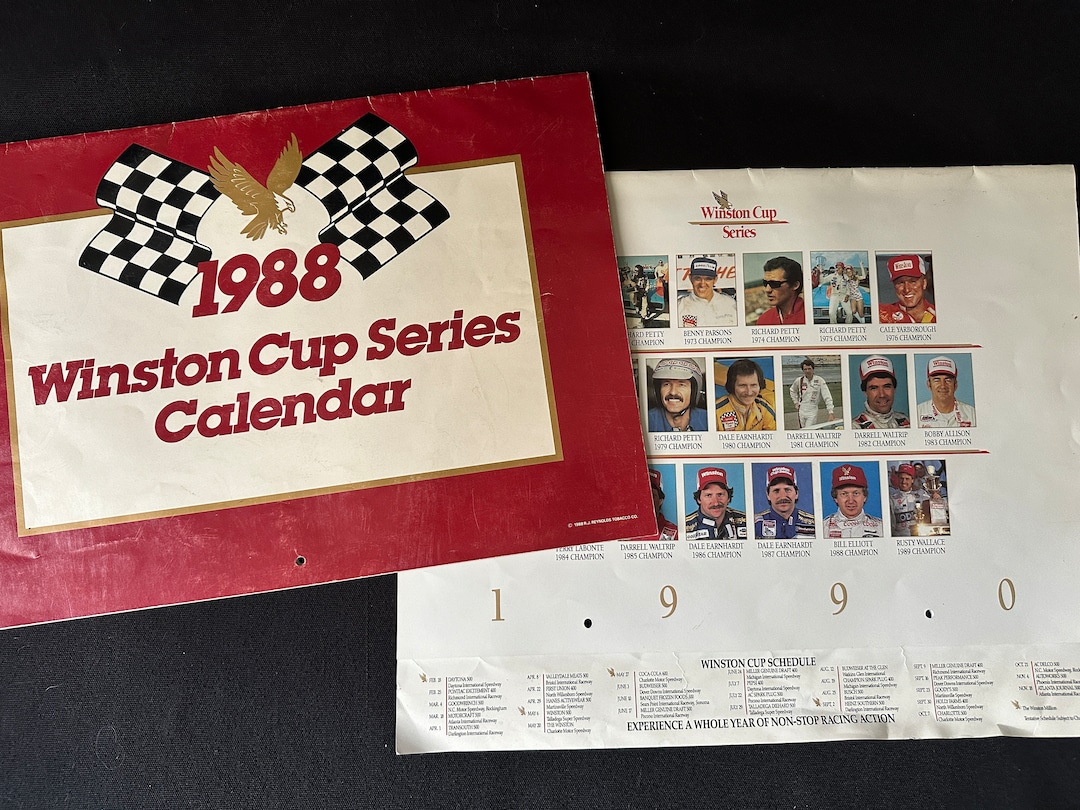 1988 & 1990 Winston Cup Series Calendars Sold Separately - Etsy