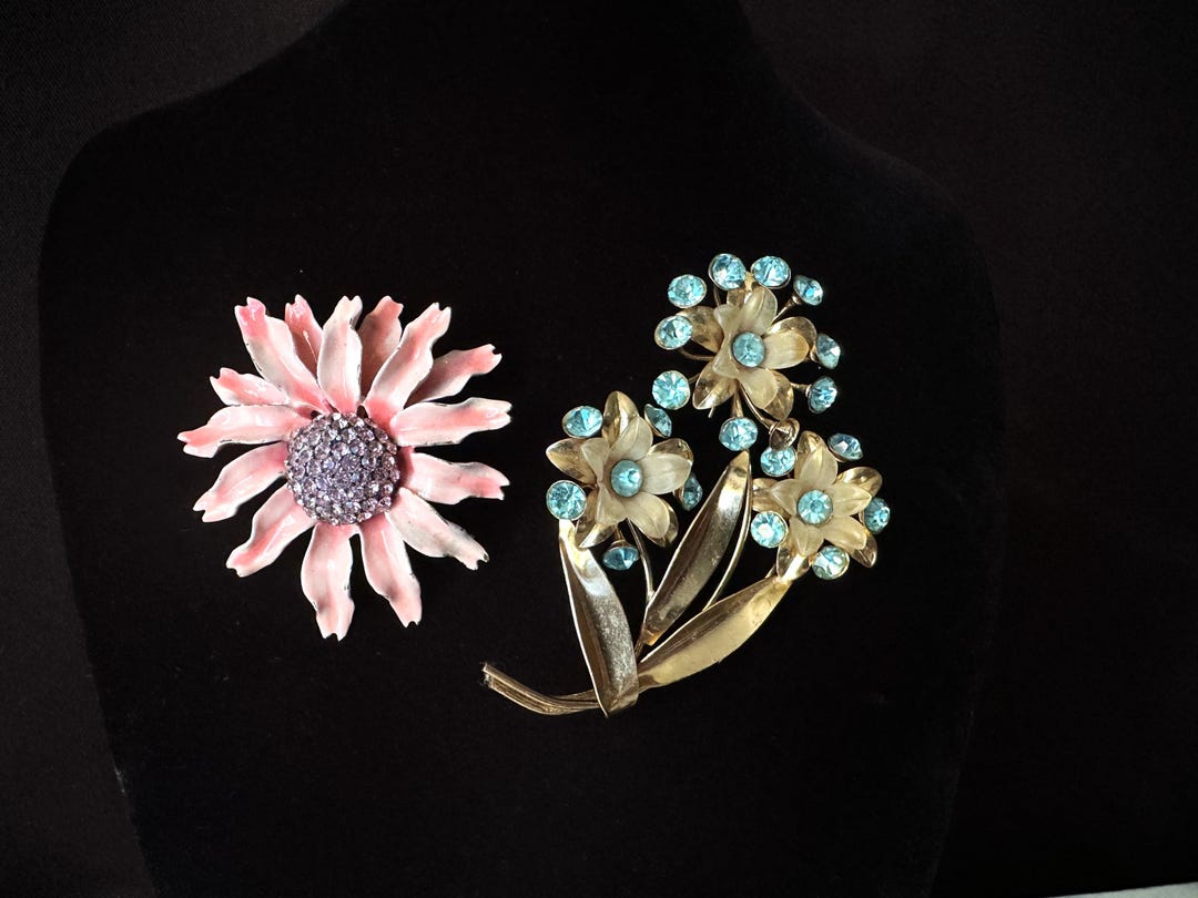 Choice of Two Large, Vintage and Very Stylish, Sophisticated Brooches ...
