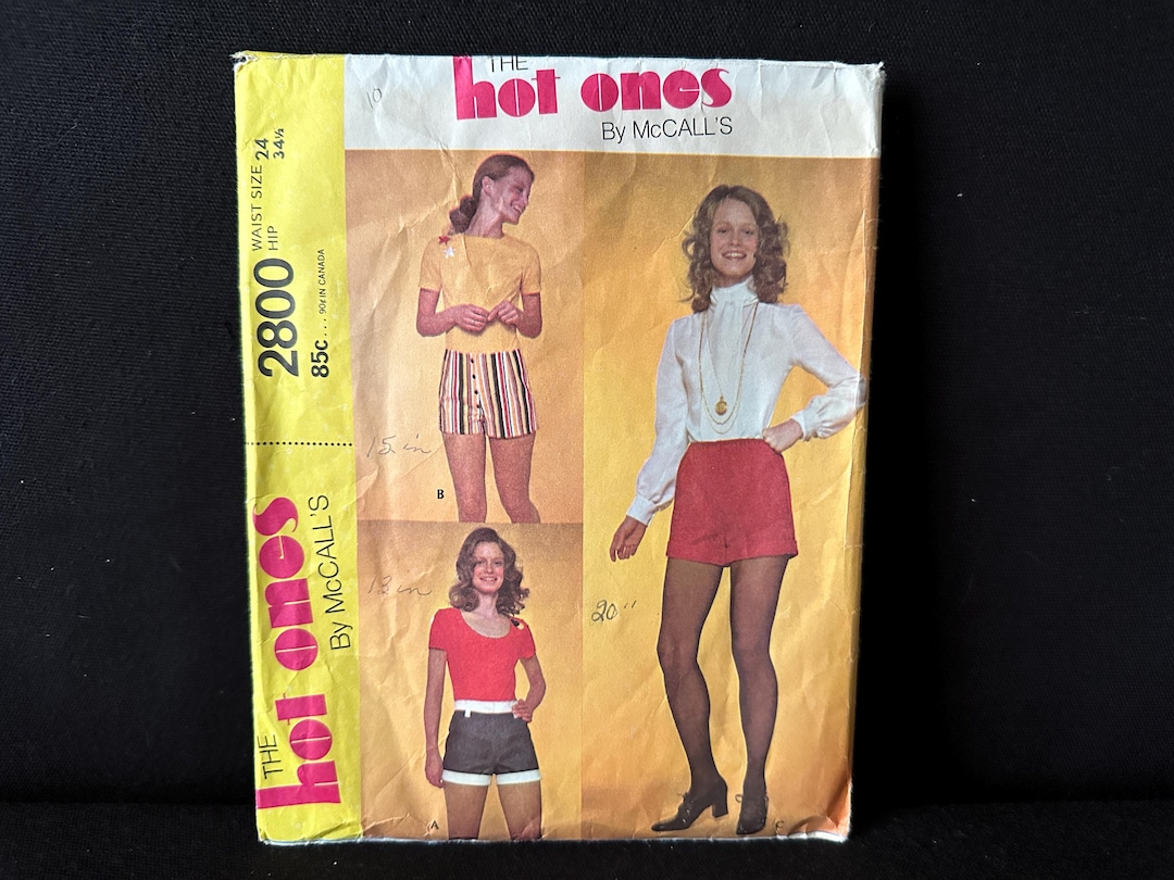Mccall's #2800 1971 “hot Ones” Misses' Short Shorts Sewing Pattern - Etsy