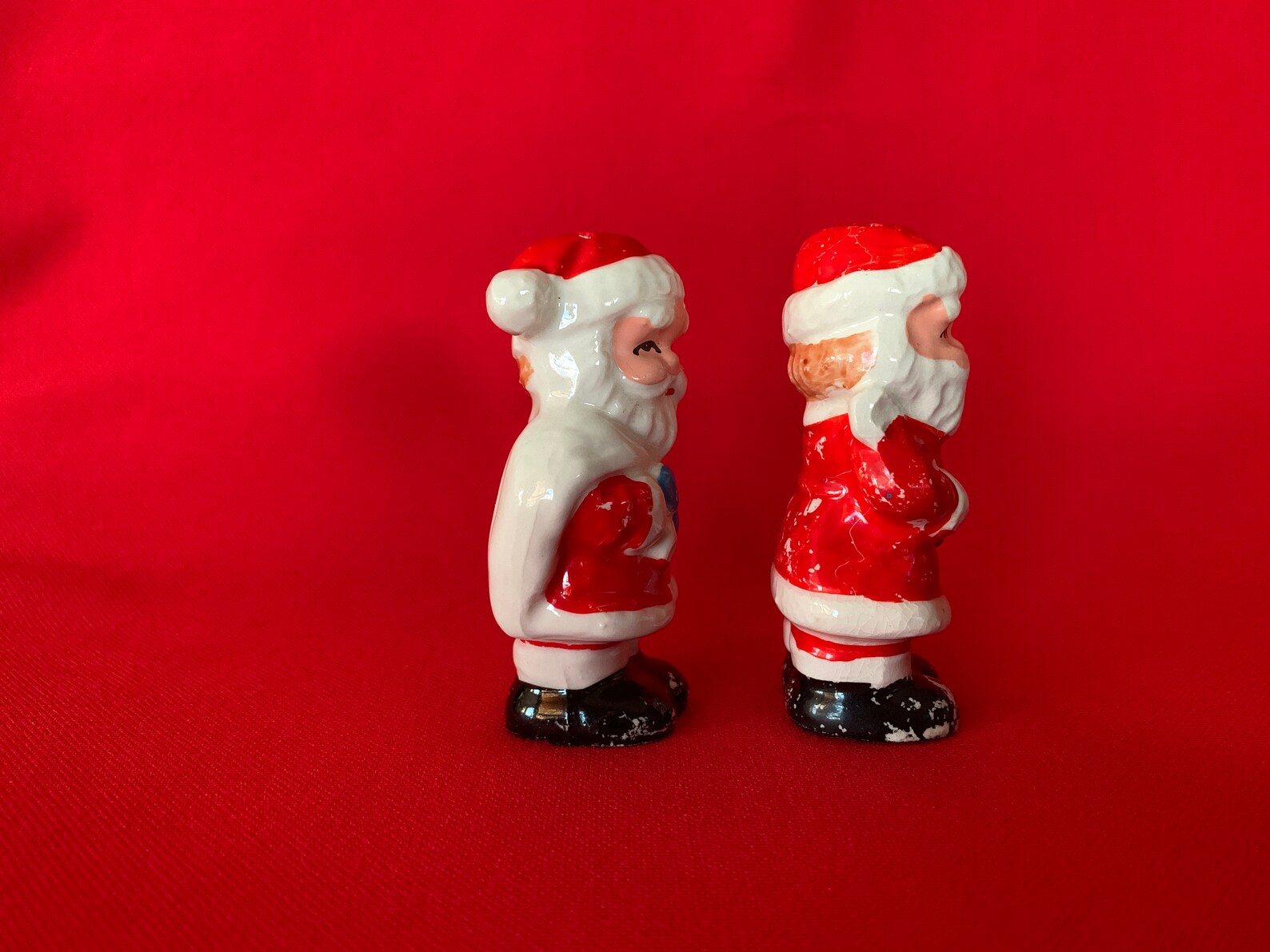 Ceramic Christmas Santa Claus Salt and Pepper Shakers - Etsy