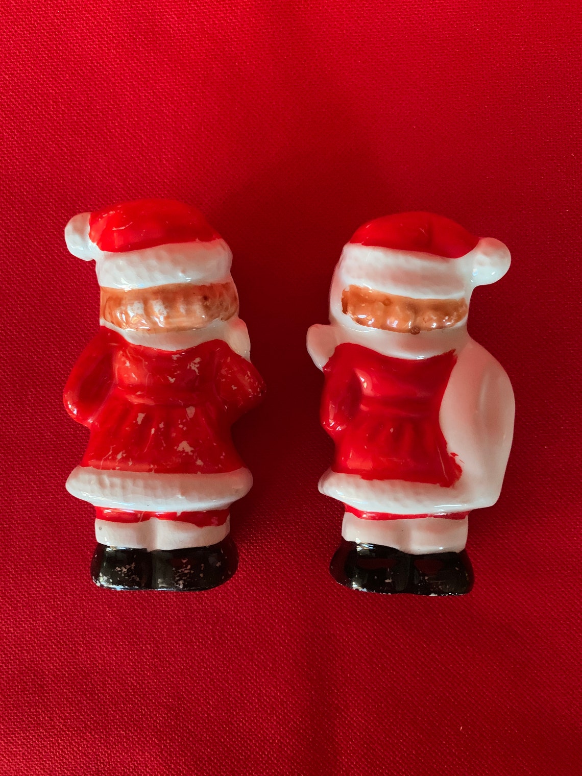 Ceramic Christmas Santa Claus Salt and Pepper Shakers - Etsy