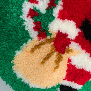 COMPLETED Vintage SANTA CLAUS Latch Hook Rug/wall Hanging - Etsy