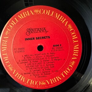 1978 SANTANA “inner Secrets” Vinyl Record Album - Etsy