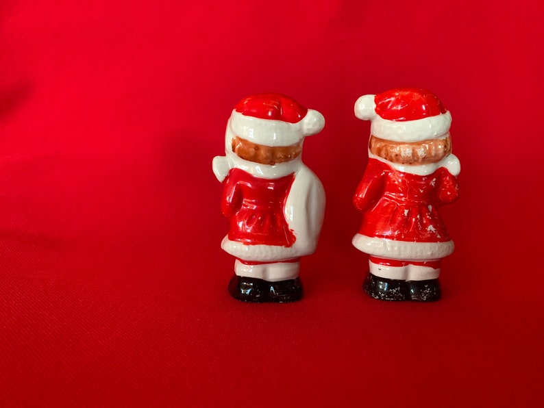 Ceramic Christmas Santa Claus Salt and Pepper Shakers - Etsy