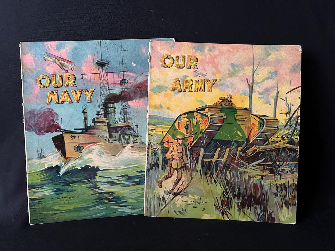 1919 WW1 Children’s Illustrated Coloring Book: Charles F. Graham, "our ...