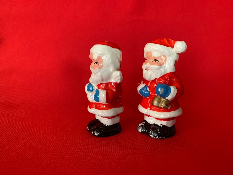 Ceramic Christmas Santa Claus Salt and Pepper Shakers - Etsy