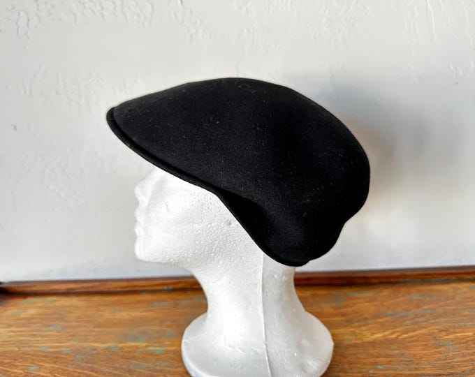 Authentic SCALA CLASSICO 100% Wool Black Newsboy/driving Cap - Etsy