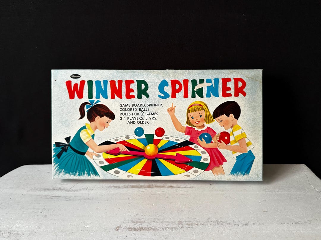 Vintage 1959 WHITMAN “winner Spinner Game” – Complete & Remarkable ...