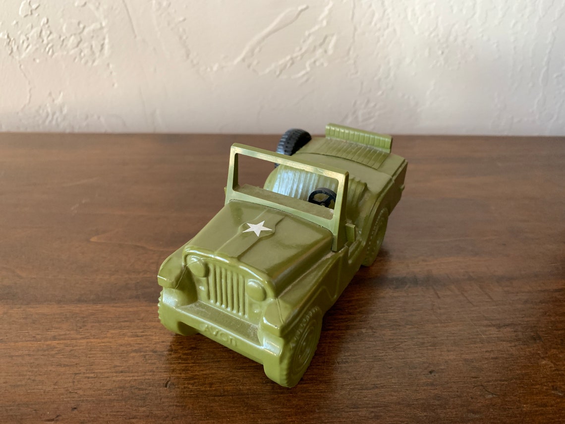 AVON WWII US Army Green Jerry Jeep Bottle - Etsy