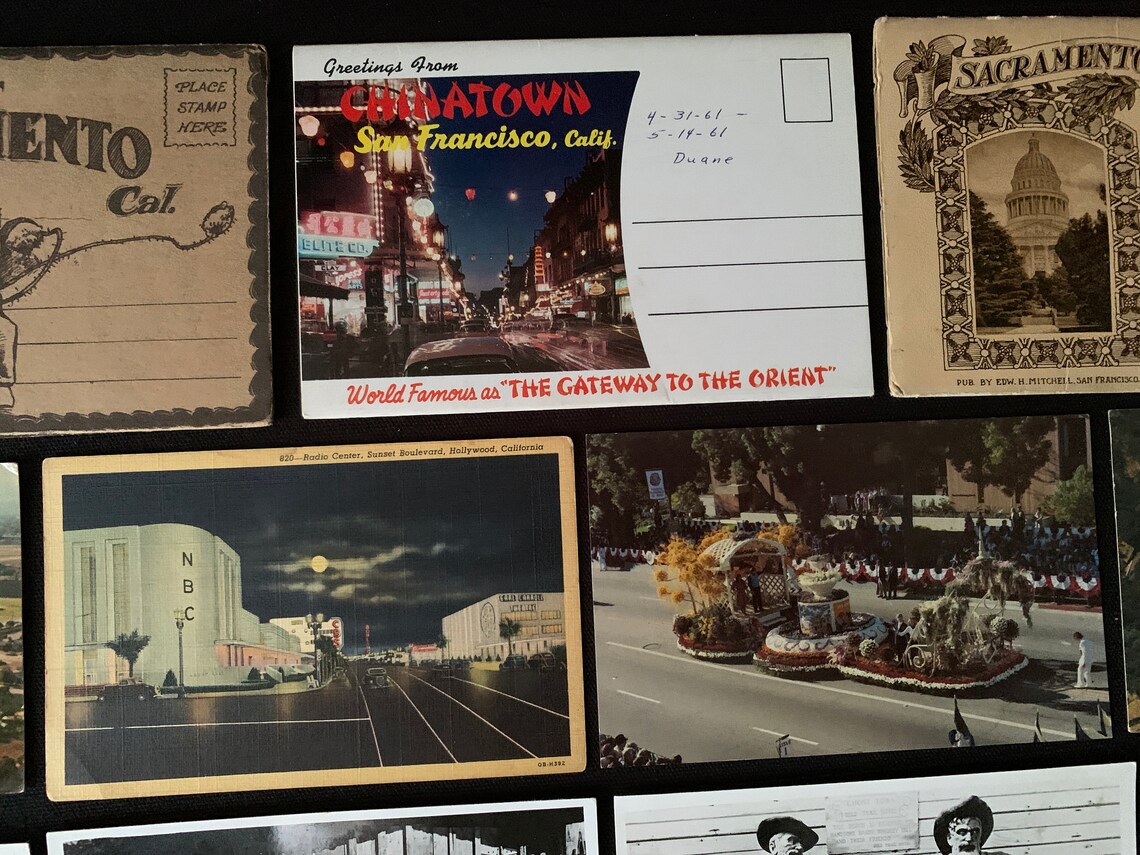 11 Vintage CALIFORNIA Postcards 3 Foldout 4 B&W Photo 1 | Etsy