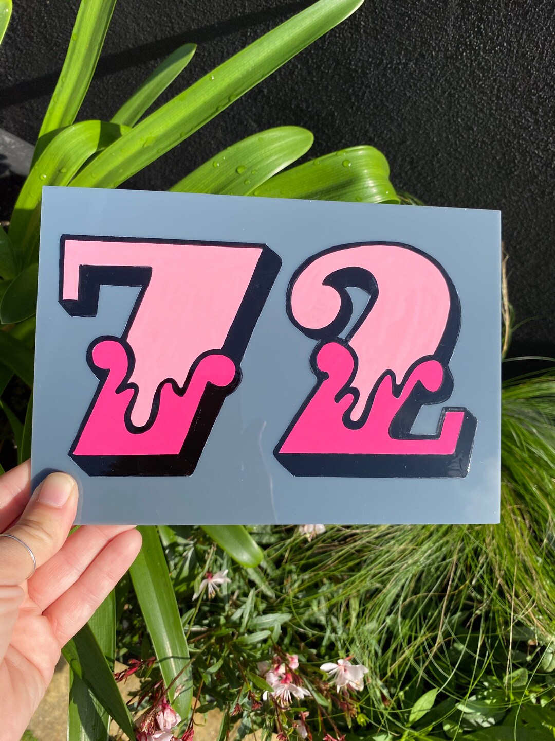 Hand Painted pink Circus House Number Perspex Sign. Circus - Etsy