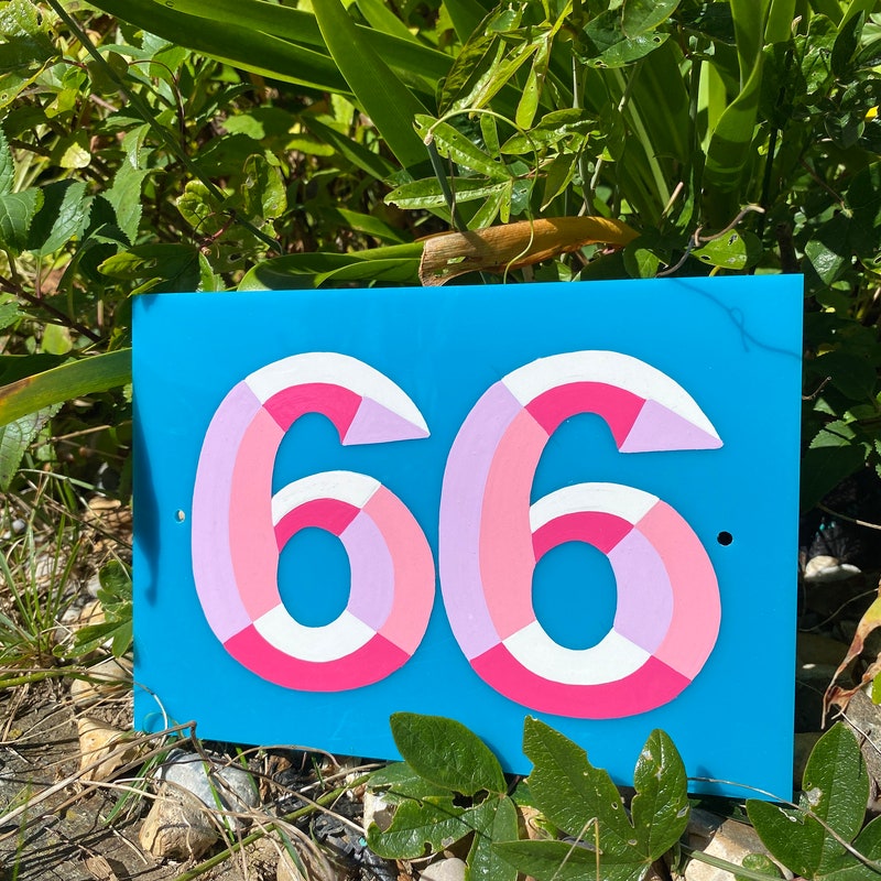 Painted House Number - Etsy