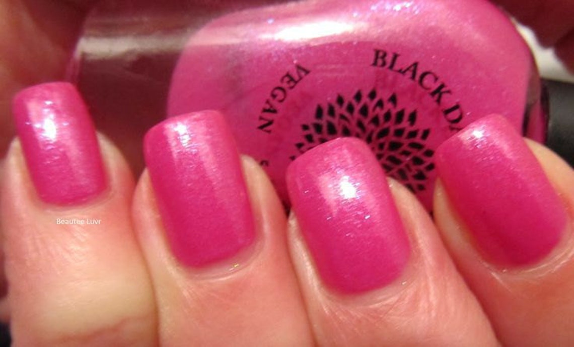 Fuchsia Nail Polish With Flakies and Glass Flecks Fuchsia - Etsy