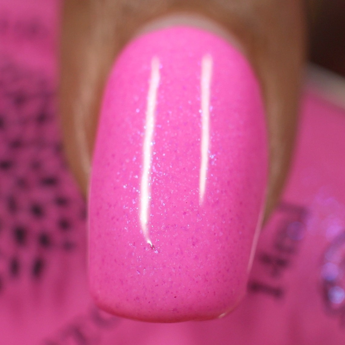 Fuchsia Nail Polish With Flakies and Glass Flecks Fuchsia - Etsy