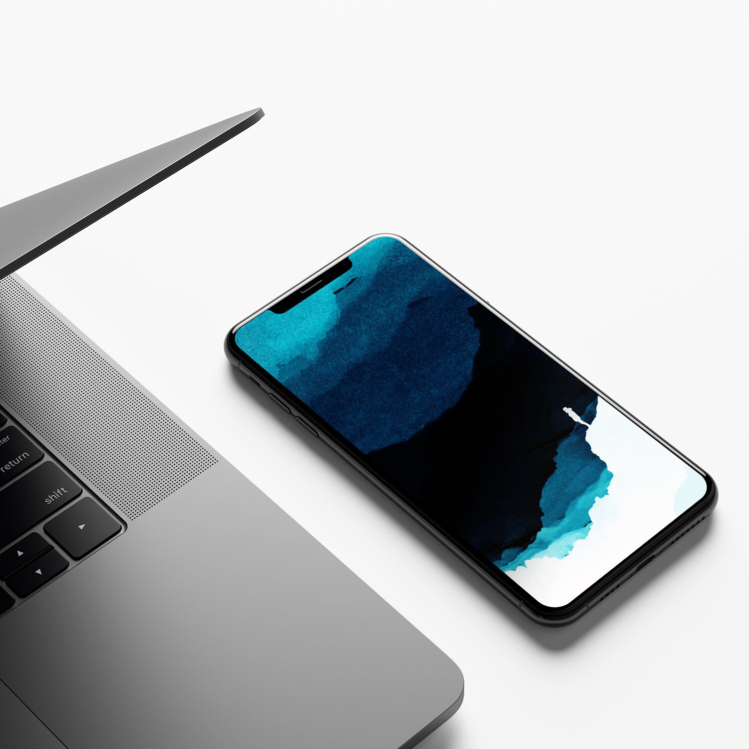 Elegant Phone Screen Teal Phone Background Digital - Etsy