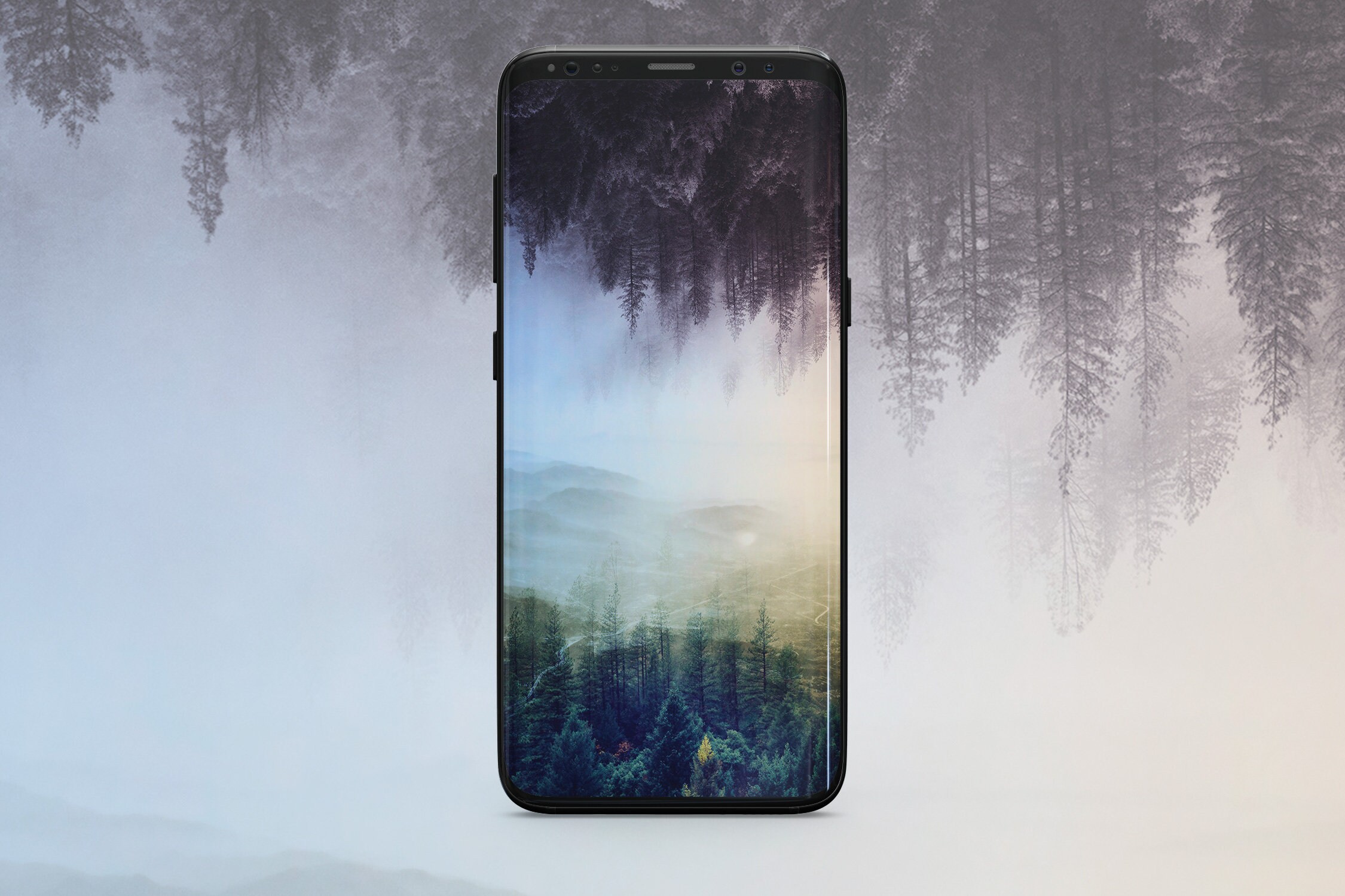 Forrest Cell Phone Wallpaper Nature Illustration Background - Etsy