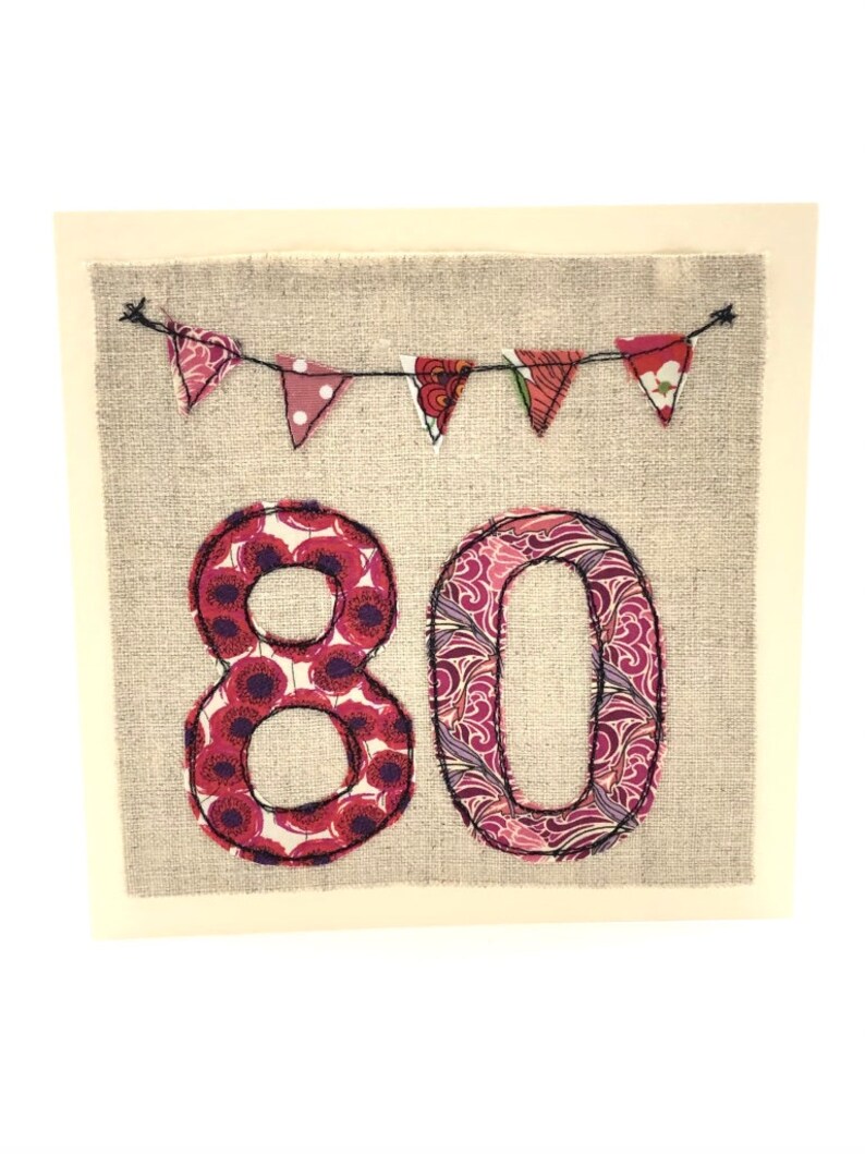 Handmade 80th Birthday Card UK Free Postage Birthday Card | Etsy
