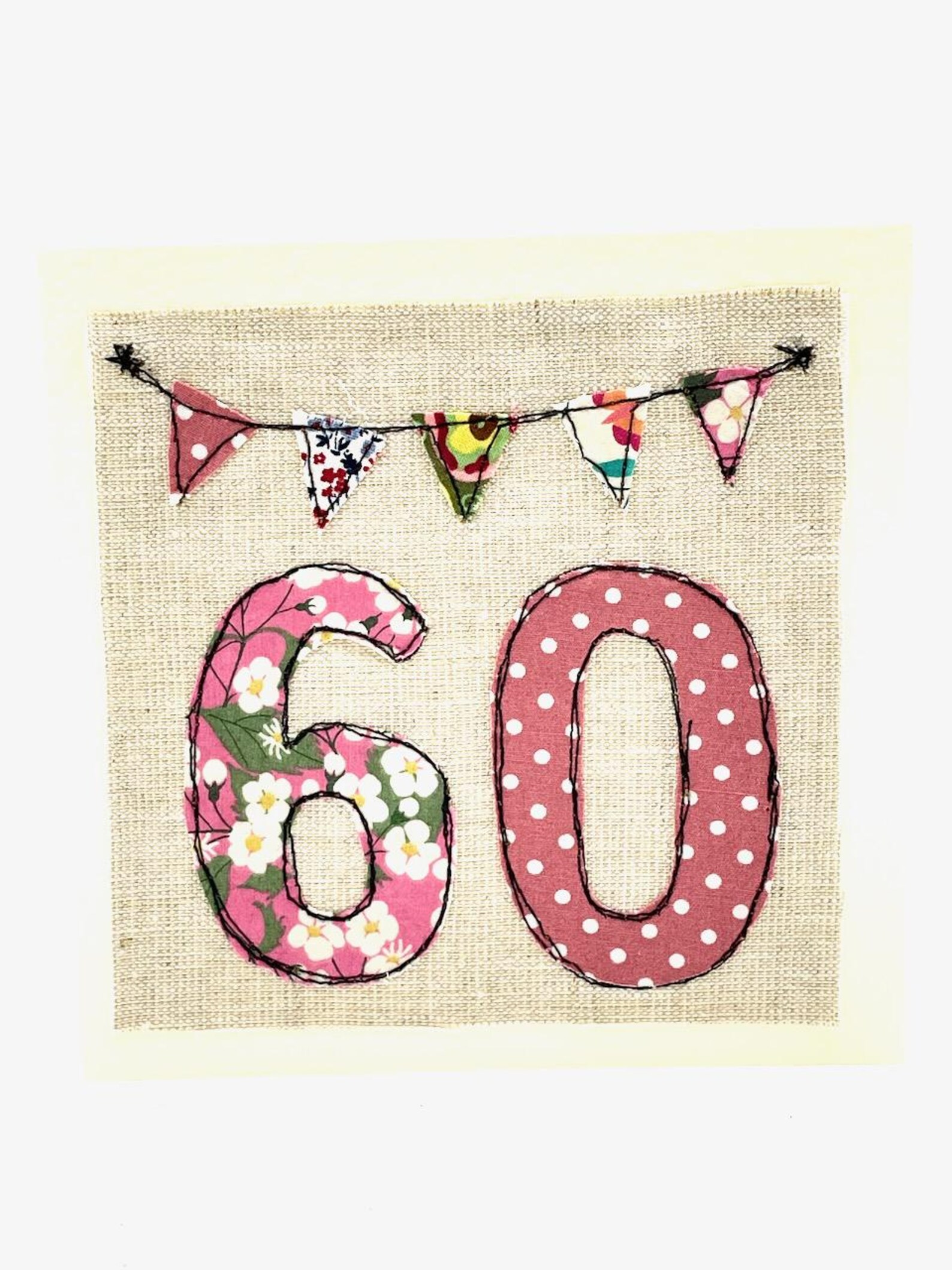 Handmade 60th Birthday Card UK, Birthday Card, Original Machine ...