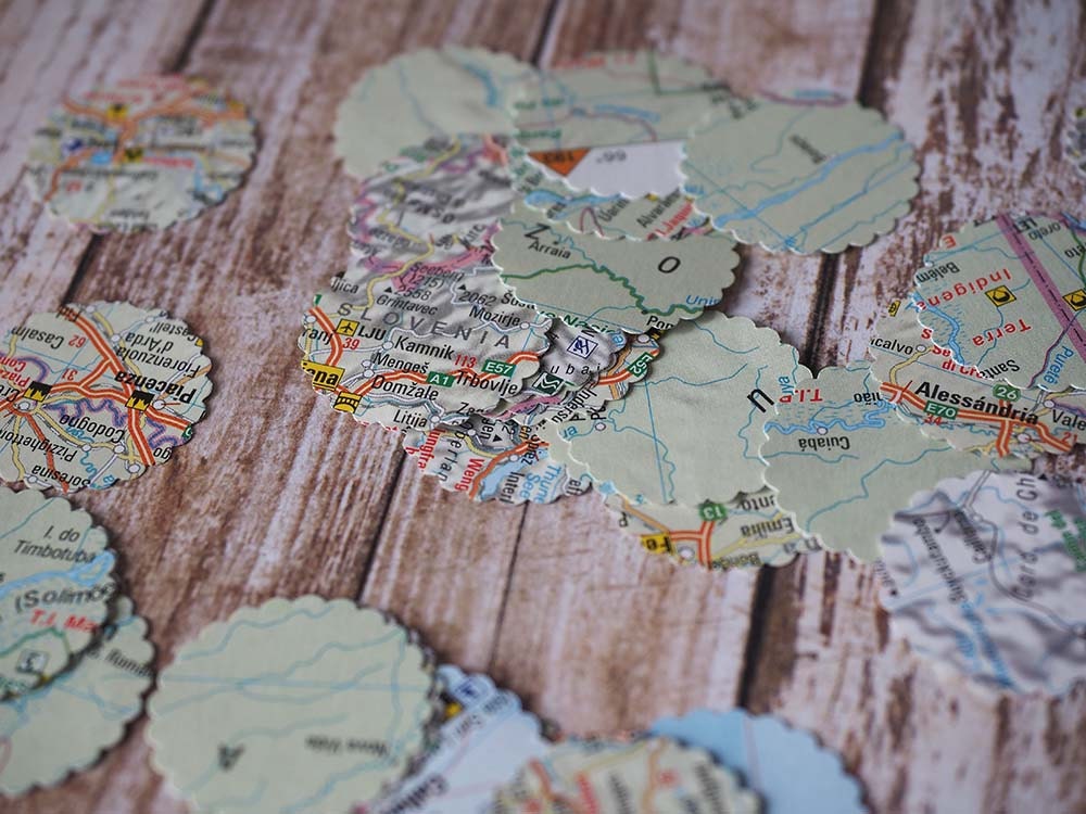 World Map Circle Confetti paper Confetti Table Decor Party Confetti ...