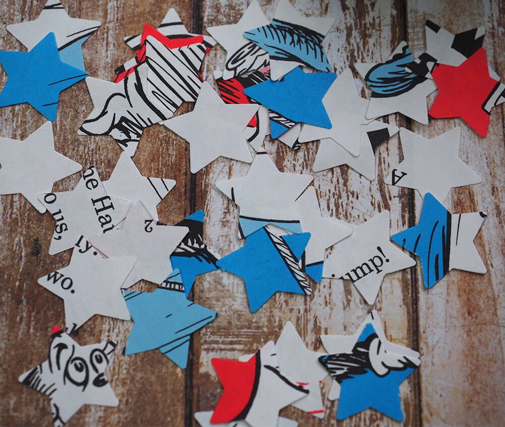 Dr Seuss Star Shaped Confetti Scrapbooking Supplies baby Shower ...