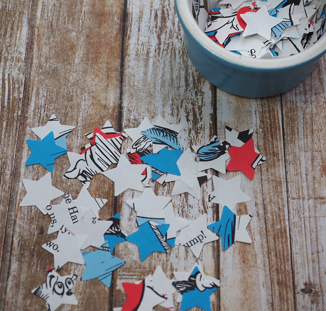Dr Seuss Star Shaped Confetti Scrapbooking Supplies baby Shower ...