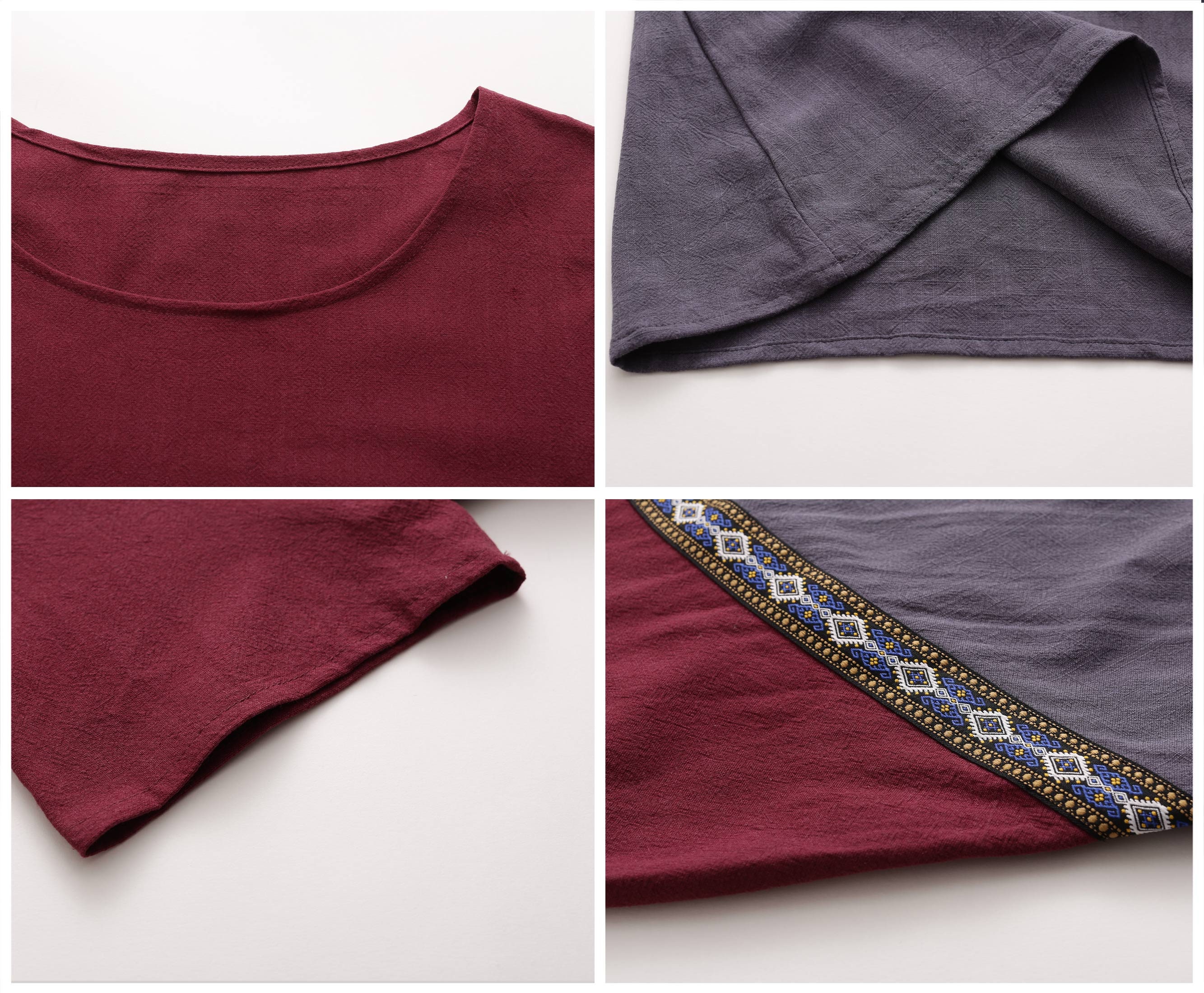 Anysize Concise Embroidery Lace Linen Dress Plus Size Dress | Etsy