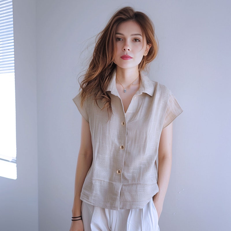 Linen Tops - Etsy
