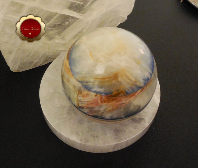 Large Onyx Sphere Banded Calcite 4 in Blue Onyx Patchwork - Etsy