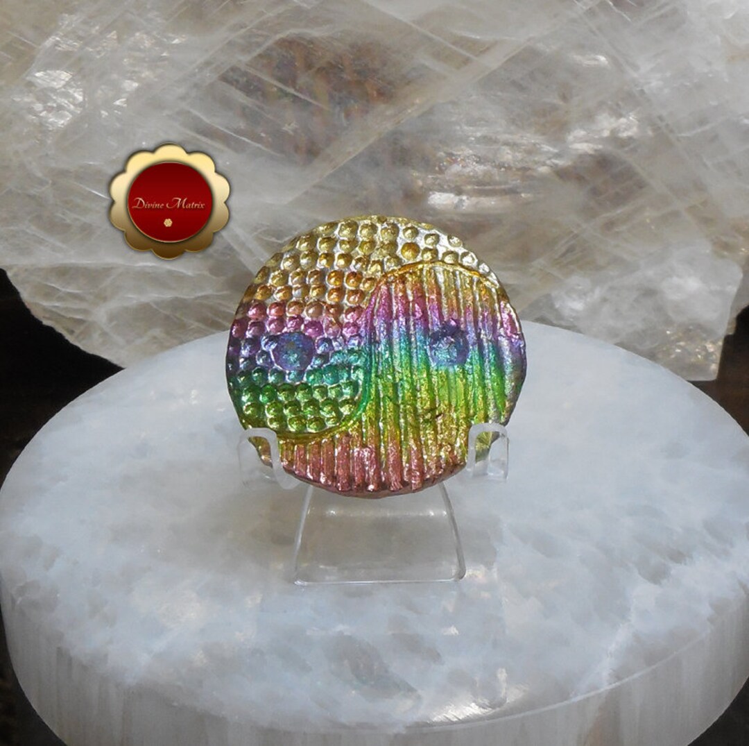 Bismuth Yin and Yang, Bismuth Hand Cast, Rainbow Bismuth, Iridescent ...