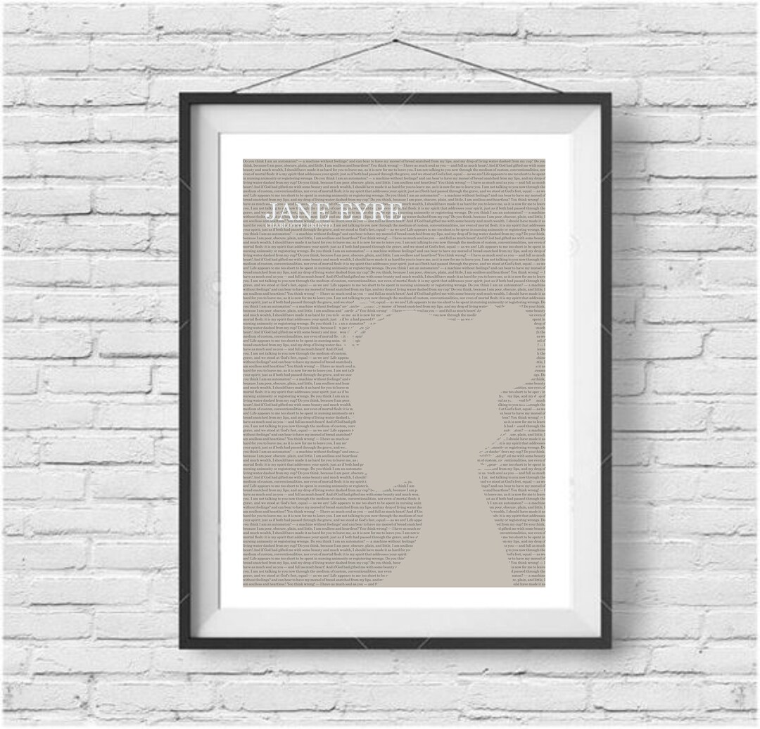 Jane Eyre Poster- Minimalist, Book Cover - Etsy