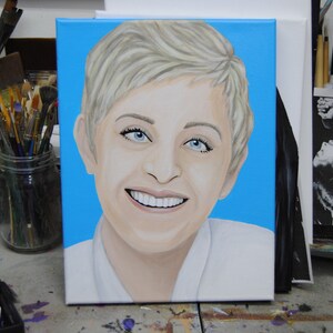Ellen Degeneres 9x12 Acrylic Painting - Etsy