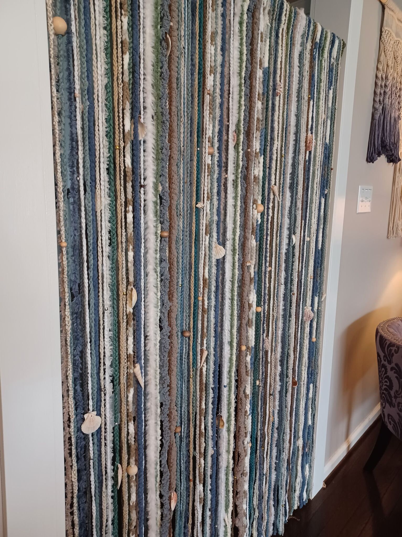 Boho Sand & Surf Sea Shell Curtain Backdrop Room Divider - Etsy