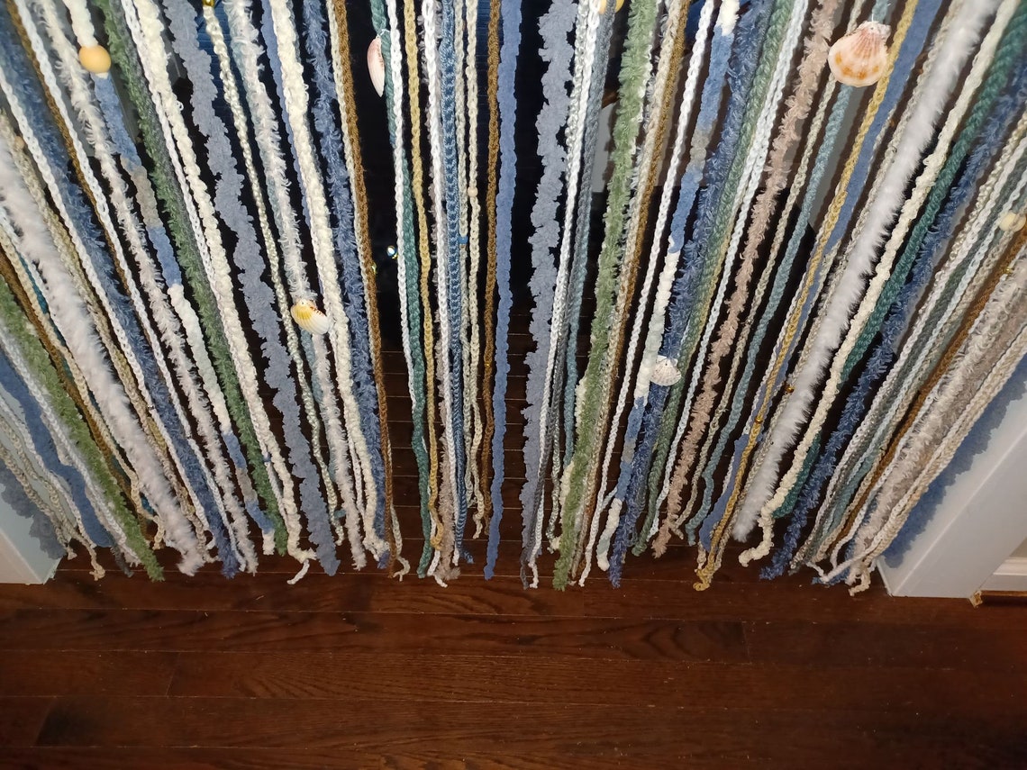 Boho Sand & Surf Sea Shell Curtain Backdrop Room Divider - Etsy