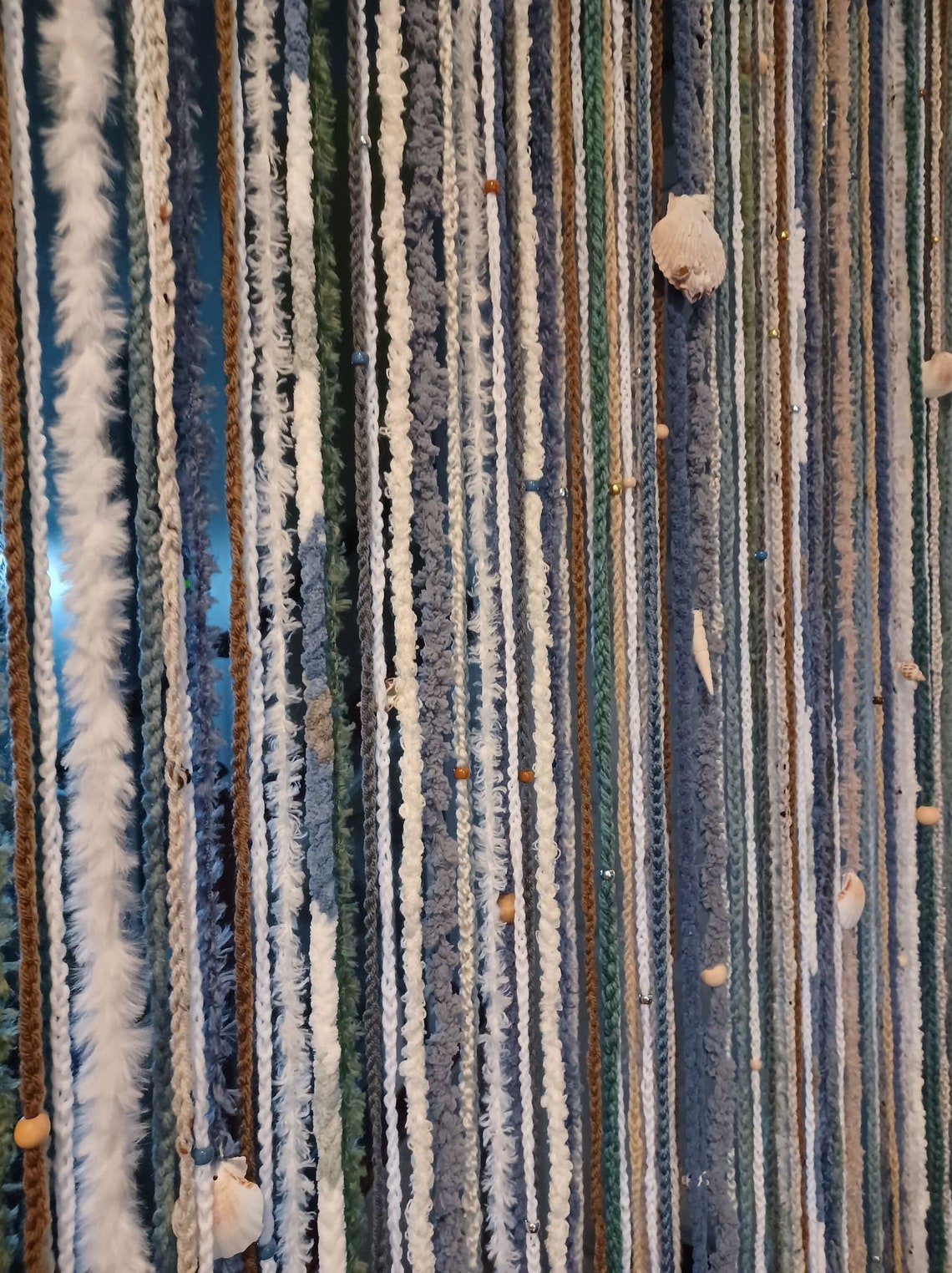 Boho Sand & Surf Sea Shell Curtain Backdrop Room Divider - Etsy