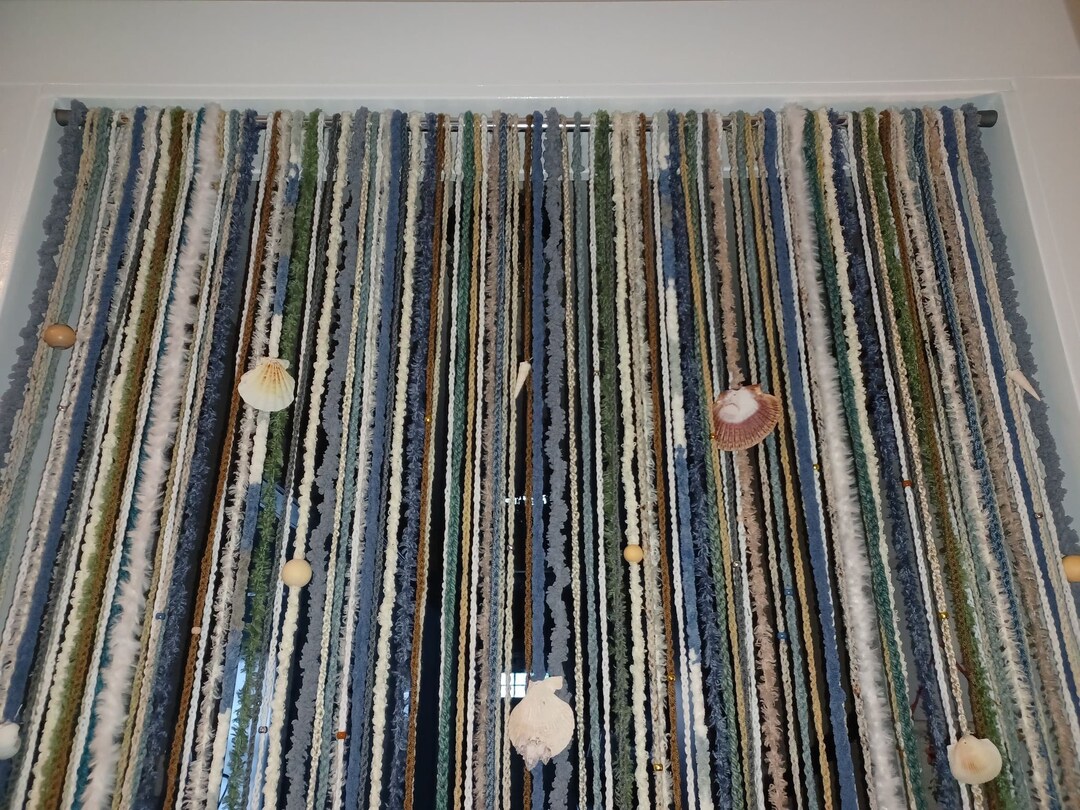 Boho Sand & Surf Sea Shell Curtain Backdrop Room Divider - Etsy