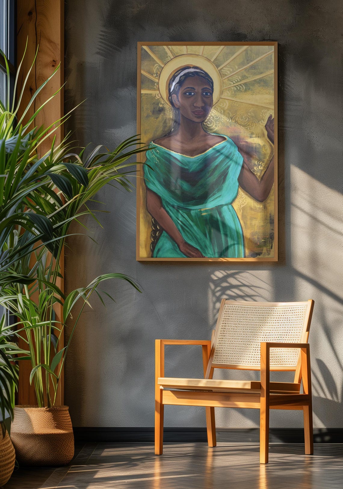 Portrait of a Saint - Print of African American Black Woman Wall Art ...