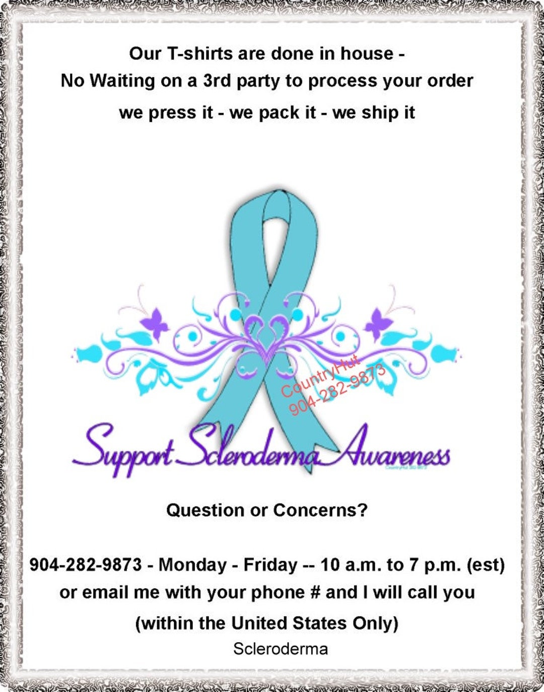 T-shirt - Support SCLERODERMA Awareness - Teal Ribbon - Etsy