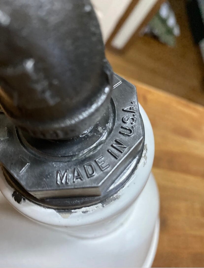 Vintage Benjamin Industrial White Barn Shade Light Sconce Fixture ...