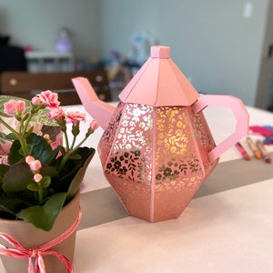 3D Paper Teapot, Teacup and Saucer Bundle SVG File | DIY Tea Party ...