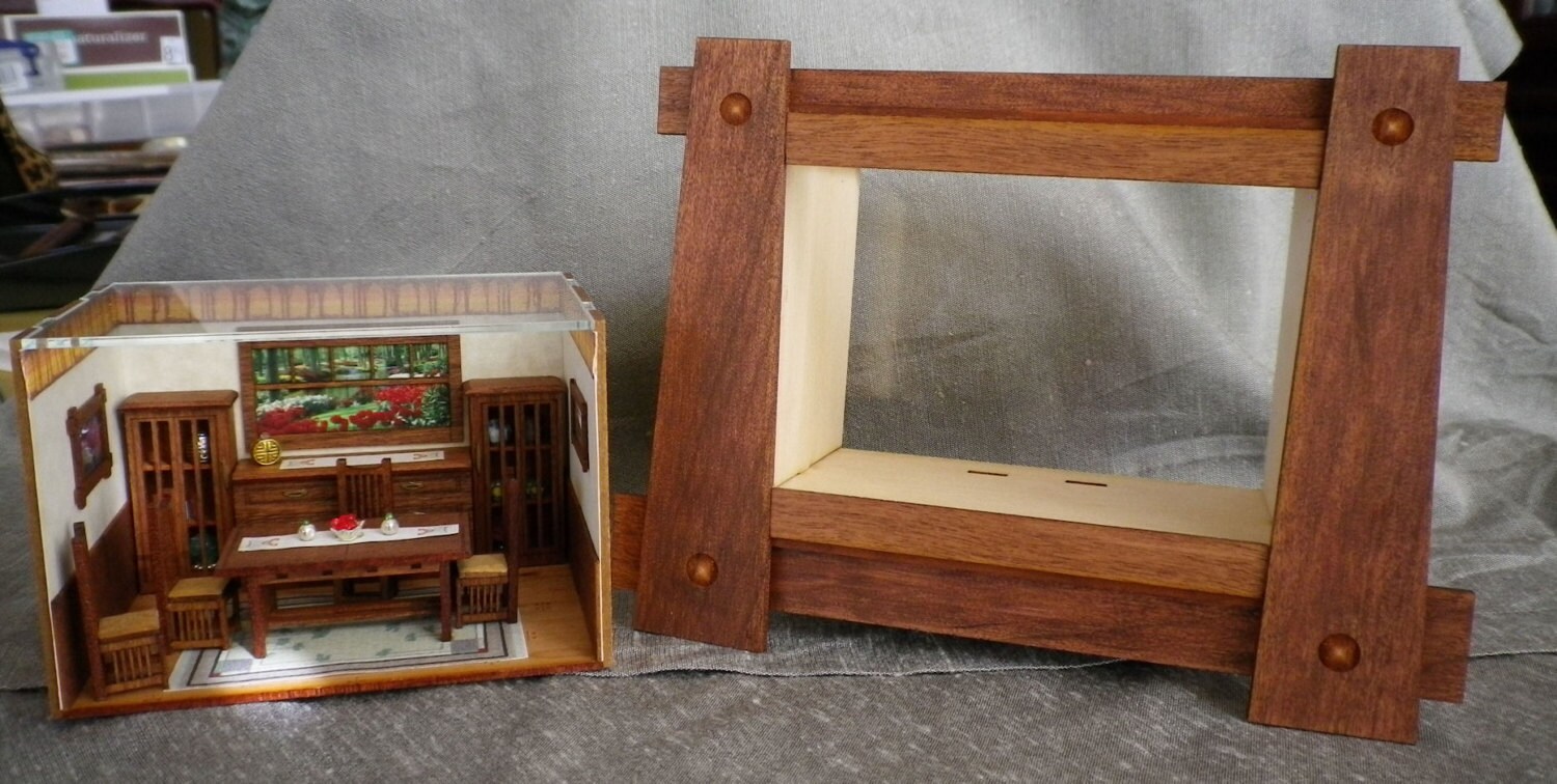 Craftsman Style Room Box Kit - Interior Room Slides Out for Decorating ...