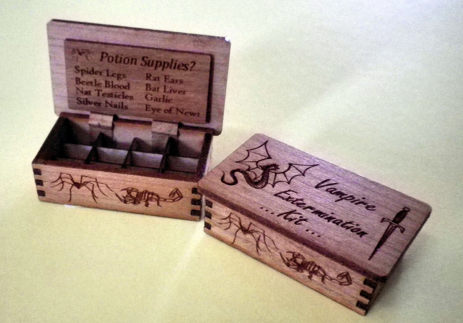 Vampire Extermination Box Kit - Kit - One Inch Scale Cherry Wood - Etsy