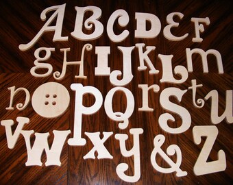 Wooden Alphabet Letters | Etsy