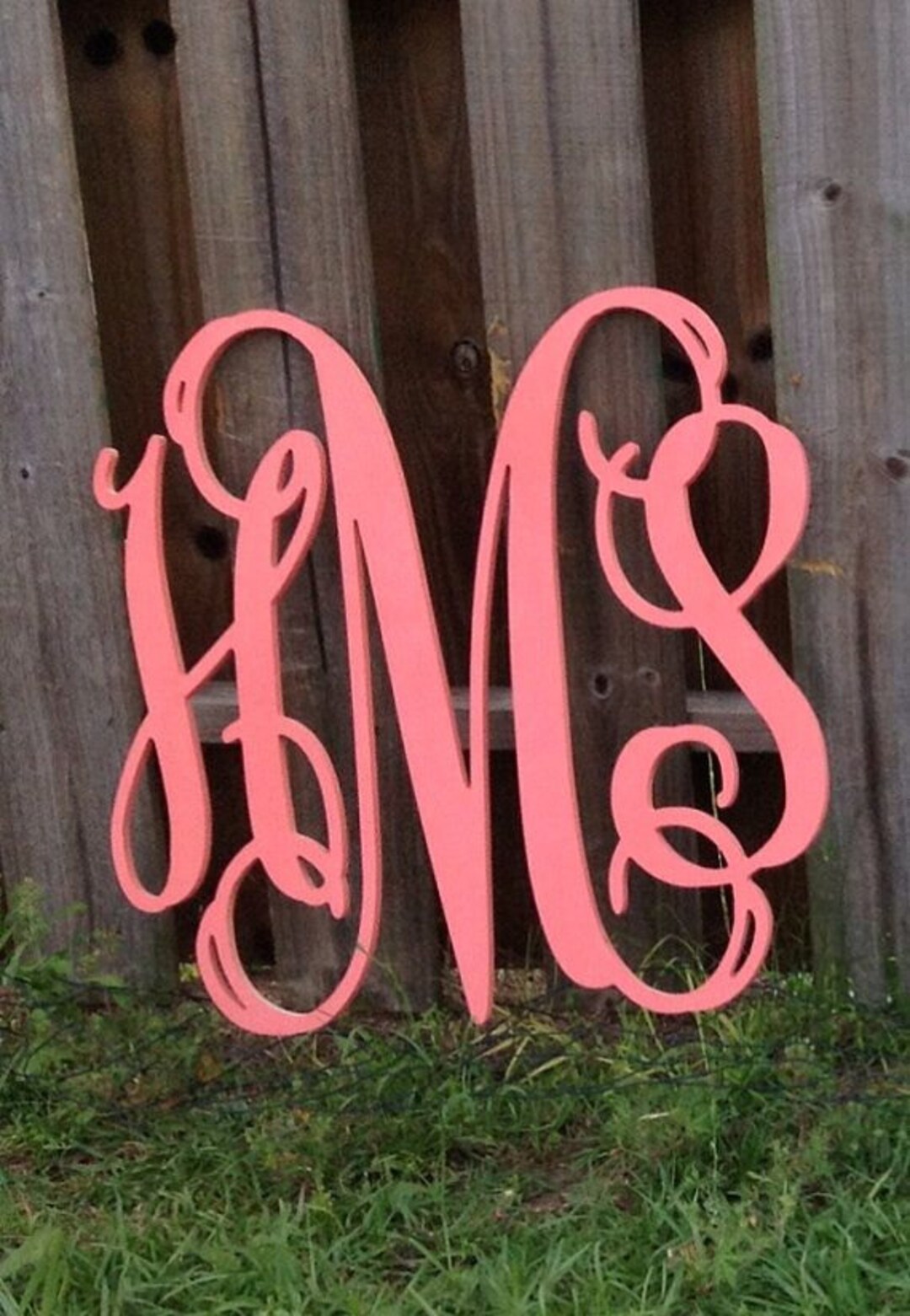 Painted Wooden Monogram Monogram Wall Hanging Wedding - Etsy