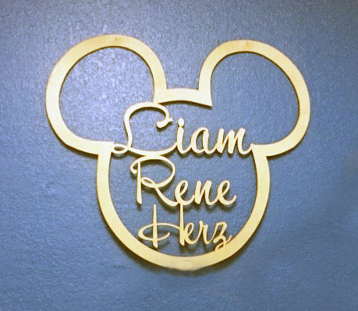 Backdrop Birthday Sign Wooden Name Sign Mickey Mouse Sign | Etsy