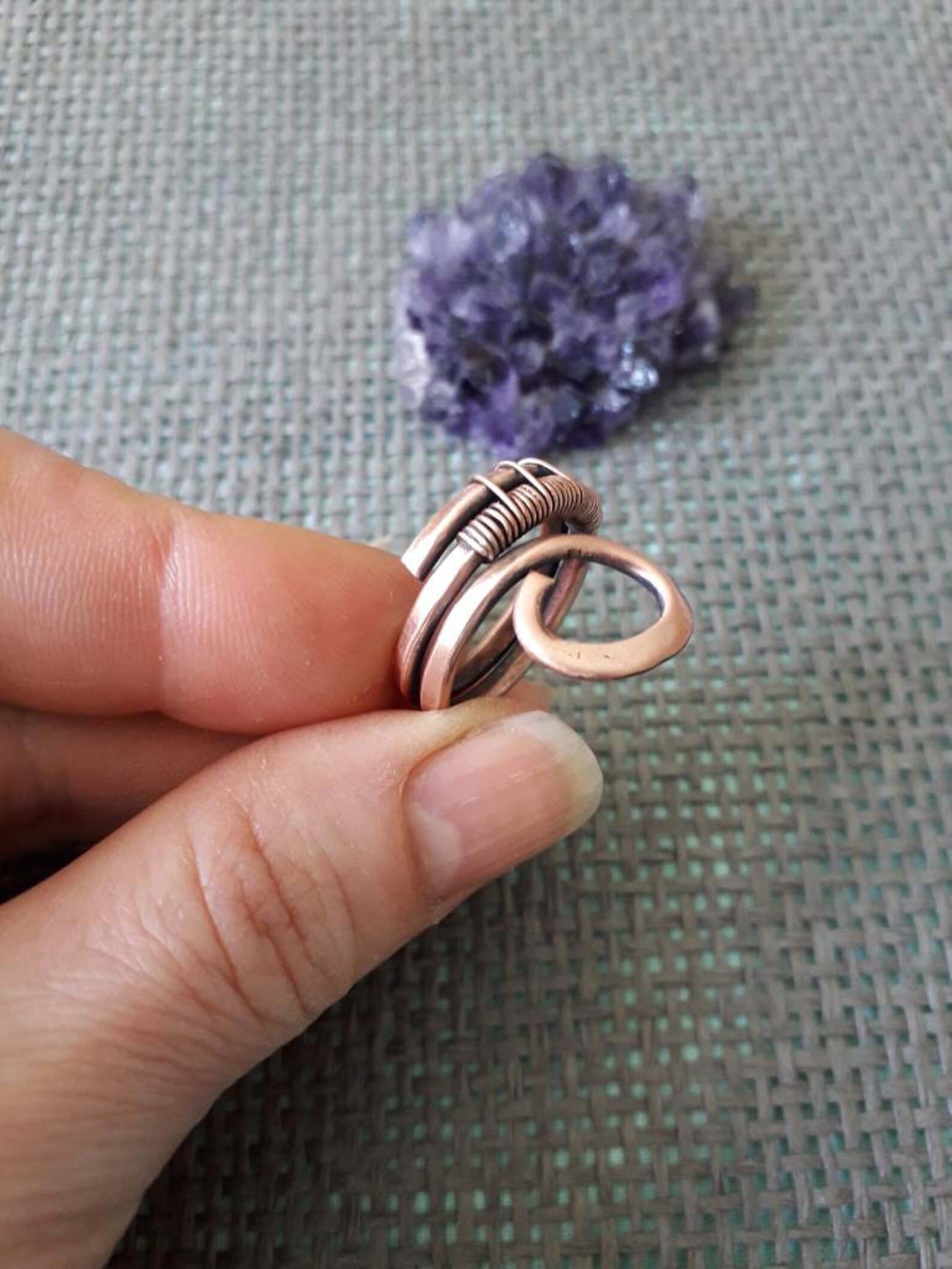 Simple copper wire wrapped ringCopper wire ringWire | Etsy