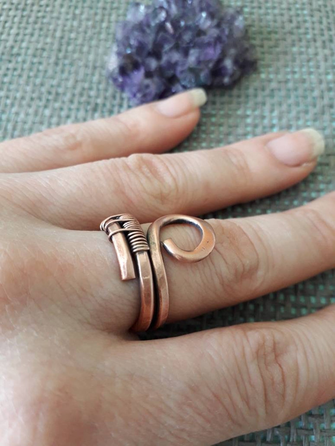 Simple Copper Wire Wrapped Ring,copper Wire Ring,wire Ring,simple Ring ...