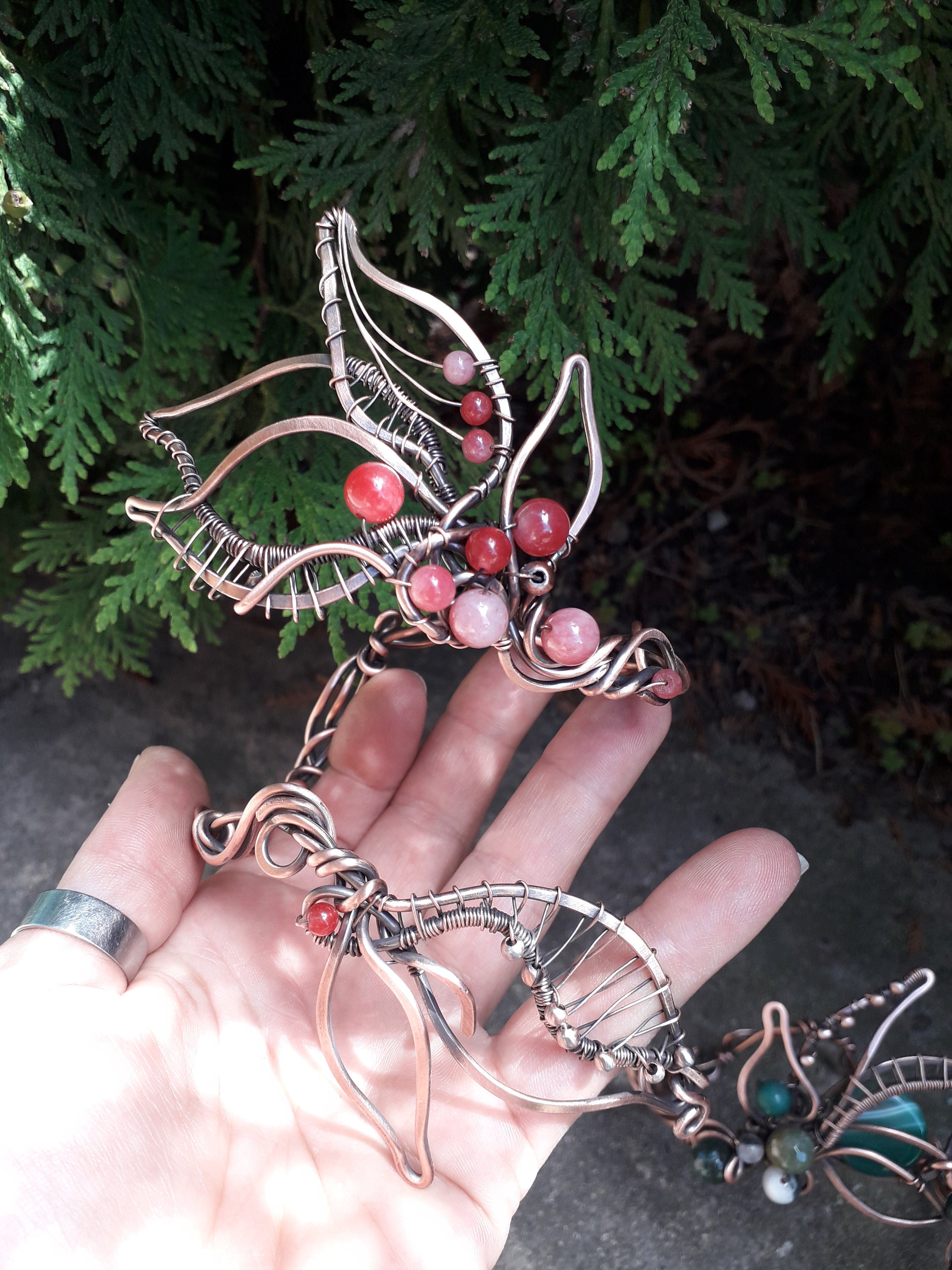 Copper Wire Arm Braceletcopper Wire Arm Bracelet With Purple | Etsy